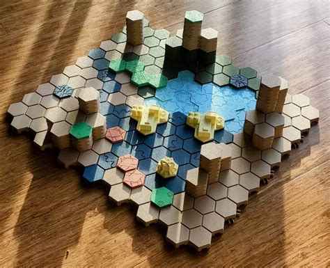 Free Stl File Hex Gaming Water Tiles 125 Suitable For Battletech