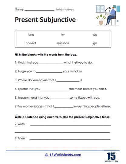 Subjunctives Worksheets 15 Worksheets Library