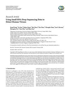 Using Small RNA Deep Sequencing Data To Detect Human Viruses CGIAR GENDER Impact Platform