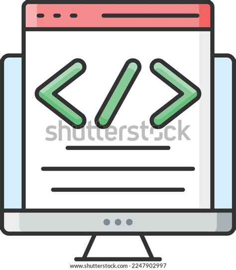 Custom Coding Programming Development Illustration Flat Stock Vector Royalty Free 2247902997