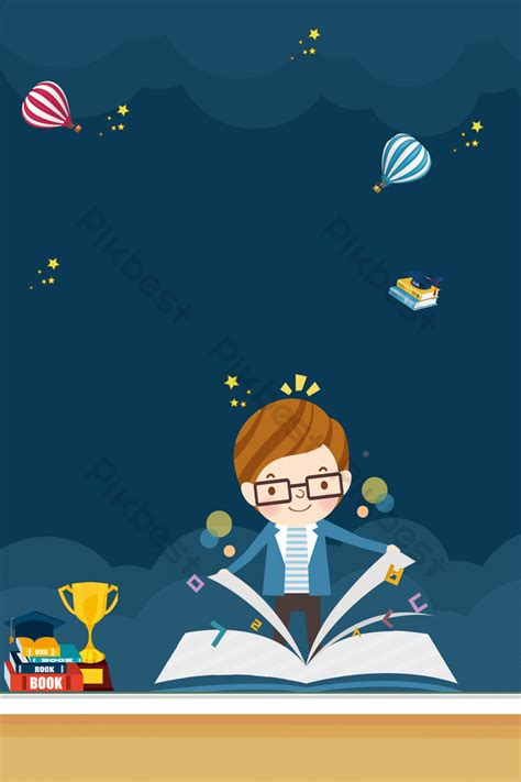 Cartoon Summer Tutorial Class Poster Backgrounds Psd Free Download