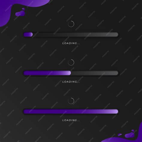 Premium Vector Loading Bar Gradient Set