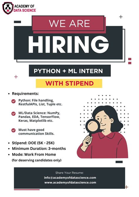 Internshipopportunity Pythonintern Machinelearning Mlinternship