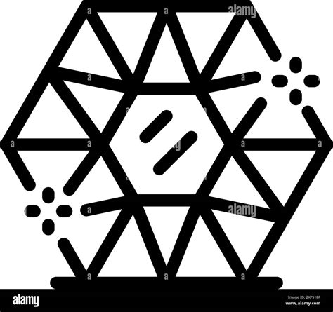 Hexagonal Crystal Structure Shining With Bright Light Geology And