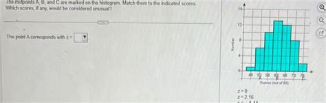 Answered The Midpoints A B And C Are Marked On The Histogram Match
