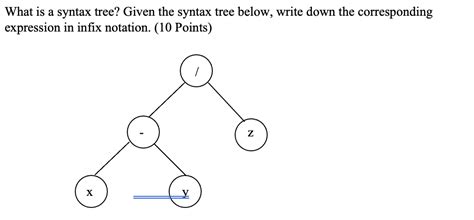 Solved What Is A Syntax Tree Given The Syntax Tree Below Chegg