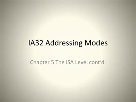 Ppt Ia32 Addressing Modes Powerpoint Presentation Free Download Id