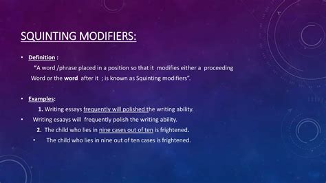 Modifiers Ppt