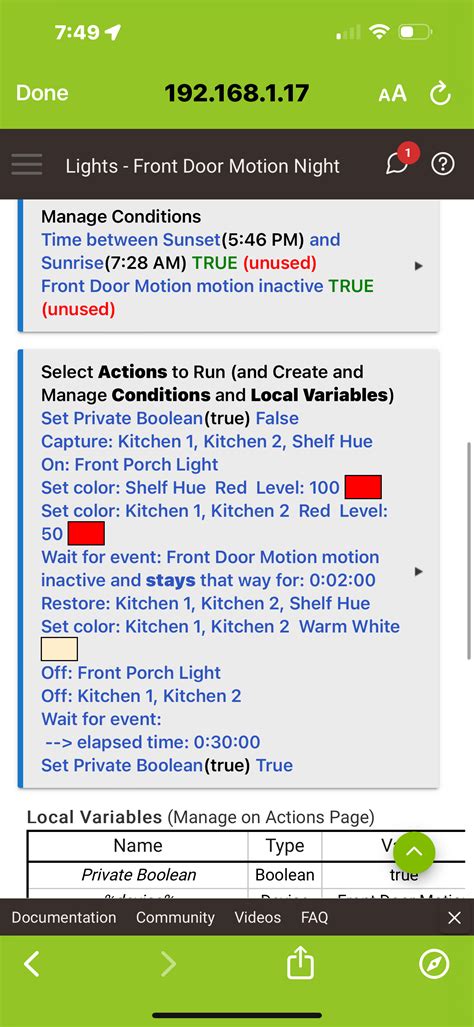 Capture And Restore Not Working 📐 Rule Machine® Hubitat