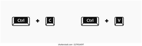 Copy Paste Shortcuts Vector Illustration Ctrl Stock Vector Royalty Free 2179514597 Shutterstock