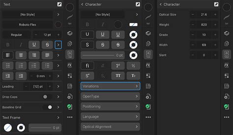 Variable Font Support ARCHIVE Features And Improvements Affinity