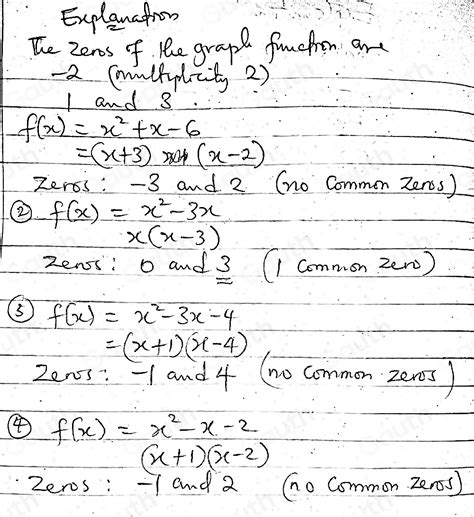 solved which of the following functions shares at least one zero with