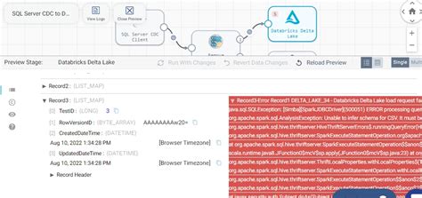 Unable To Ingest Data From Azure Sql Cdc To Azure Data Bricks Using Stream Sets Streamsets
