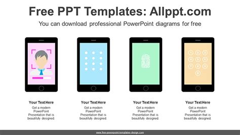 Mobile Security Unlocking PowerPoint Diagram For Free