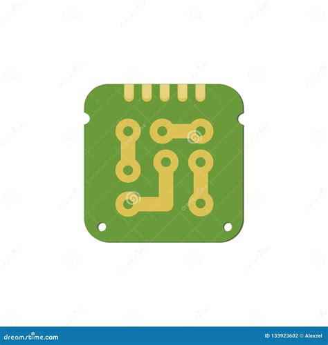 Microchip Chip Circuit Component Stock Vector Illustration Of Hardware Component 133923602