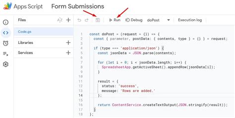Run Apps Script Artisans Web