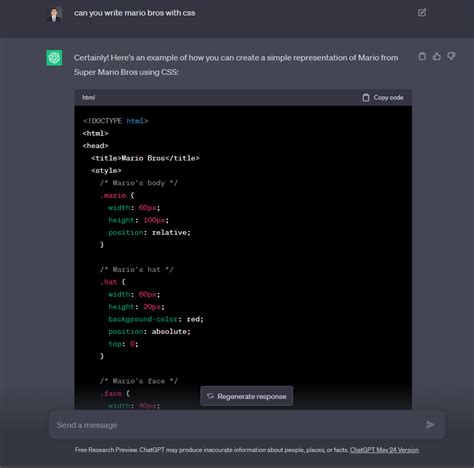 I Told Chatgpt To Write Mario Bros With Css And He Delivered Rchatgpt