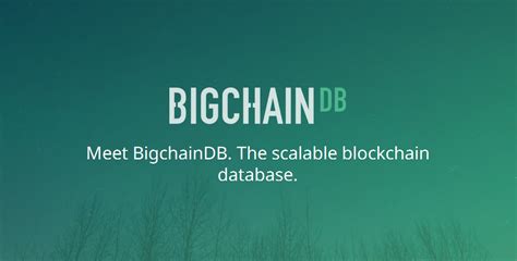 Bigchaindb The Scalable Blockchain Database For Securing Diamonds And More
