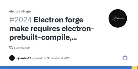 electron forge make requires electron prebuilt compile causes npm