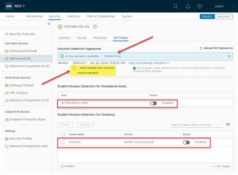 Enable Vmware Nsx T 3 0 Distributed Ids Configuration Virtualization Howto