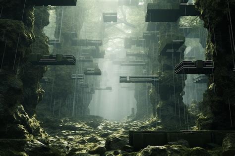 Premium Photo Quantum Forest With Trees Existing In Multiple Dim 00087 02