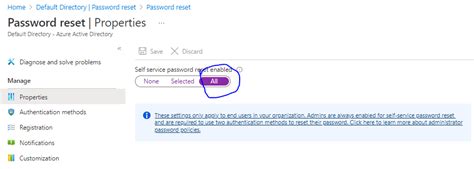 Possibility Of Setting Self Service Password Reset Enabled To All Users