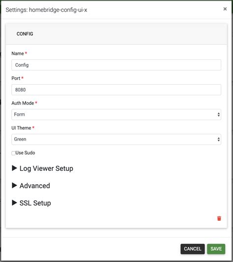 Developers Plugin Settings GUI Homebridge Homebridge Config Ui X Wiki GitHub
