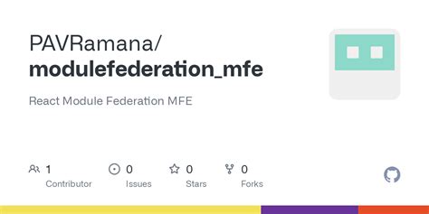 Github Pavramanamodulefederationmfe React Module Federation Mfe
