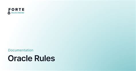 oracle rules forte rules engine