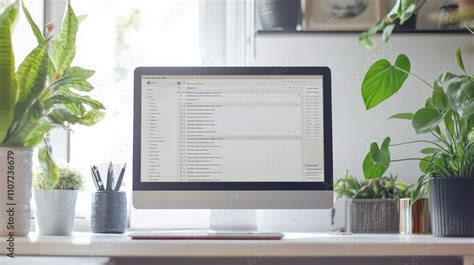 Email Inbox On Desktop A Clean And Organized Email Inbox Layout Open
