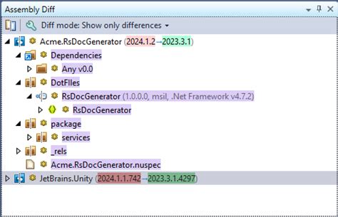 Compare Assemblies NuGet Packages And More DotPeek Documentation