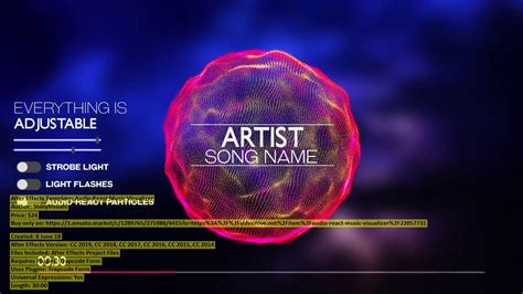 Audio React Music Visualizer After Effects Template Videohive 22057731 Youtube