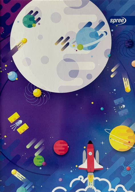 Тетрадка Spree Basic A5 20 листа големи квадратчета Мека Книжарница Orange