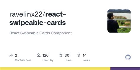 GitHub Ravelinx React Swipeable Cards React Swipeable Cards Component