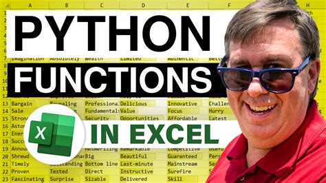 Excel Python Custom Function Count A Word Within A Cell Episode YouTube