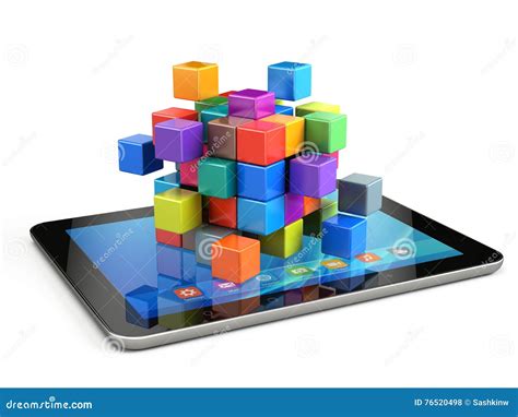 Teamwork Business Concept Cube Assembling From Blocks Stock