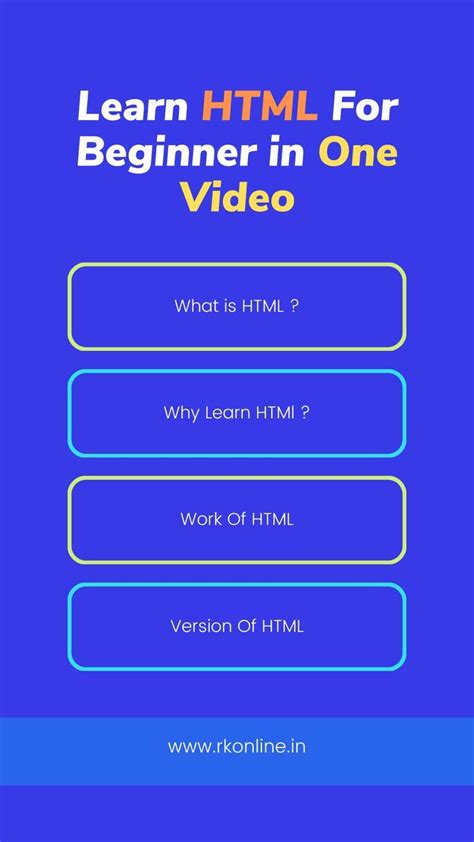 Learn Html Programming Language In One Video Artofit