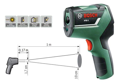 ᐉ Термодетектор-пирометр Bosch PTD 1 (0603683000) - купить по вигодной ...