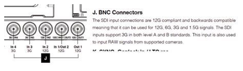 What Is The Difference Between SDI Input Connection 12G And 3G General Discussion