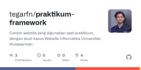 GitHub Tegarfn Praktikum Framework Contoh Website Yang Digunakan Saat Praktikum Dengan Studi