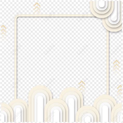 Korean Cloud Geometry Polygon Light Yellow Border Rectangle Cloud