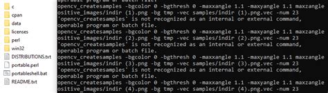 Opencv Createsamples Is Not Recognized As An Internal Or External