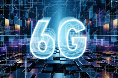 premium ai image digital 6g representation in a matrix of network