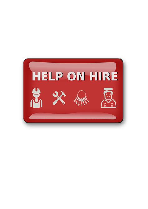 Clipart Help On Hire Sign