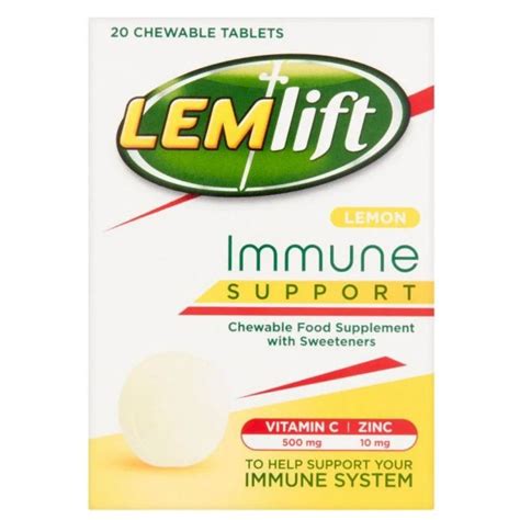Lemlift Immune Support Chewable Lemon 20 Tablets Lemlift Immune Support Chewable Lemon 20 Tablets