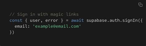 Supabase On Twitter Magic Links With Supabase Auth Https T Co QUXYi4tIrP Twitter