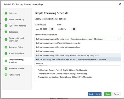 MS SQL Server Backup