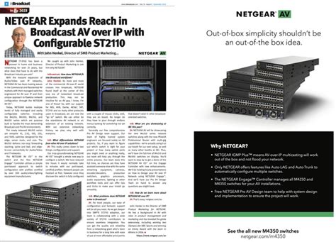 Smpte 2110 Network Configuration Rbroadcastengineering