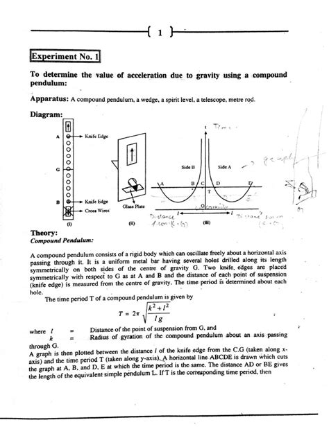 Determining Value Of G Using Compound Pendulum Pdf