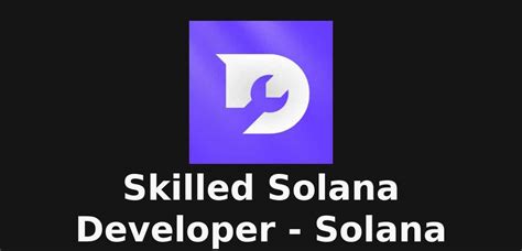 Skilled Solana Developer Solana Contractsscripts Backend Development Rust Typescript